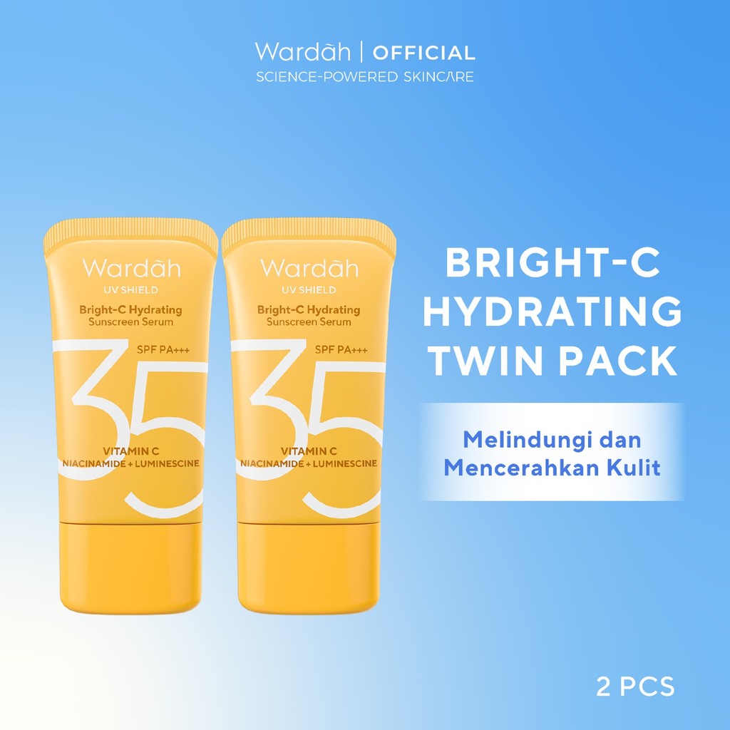 Jual Wardah Sunscreen UV Shield Acne Calming Serum SPF 35 PA+++, Bright ...