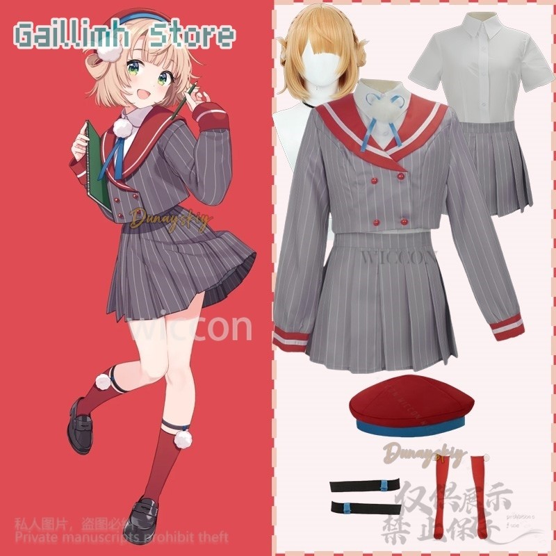 Jual Anime Vtuber Youtuber 코스프레 Shigure Ui Costume Kawaii Uniform JK ...