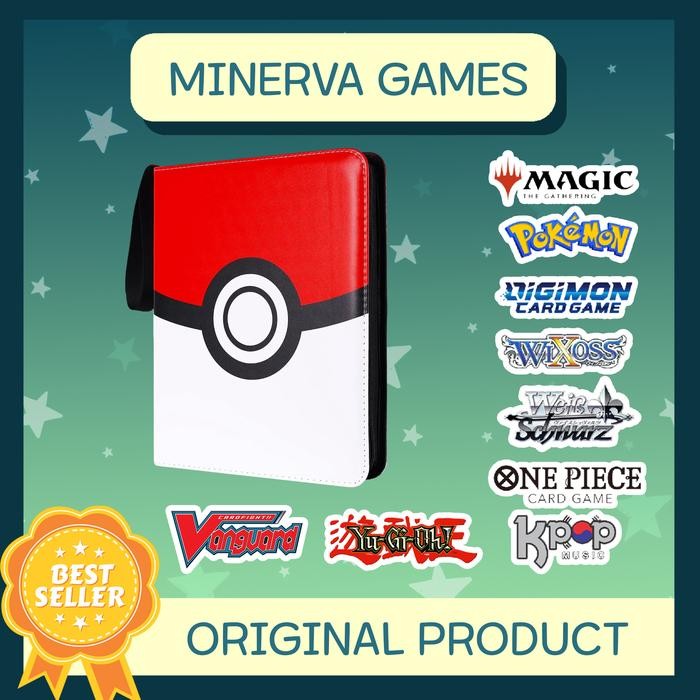 Jual Novice Pokemon TCG Leather Pokeball Album 400 Cards Refill Binder ...
