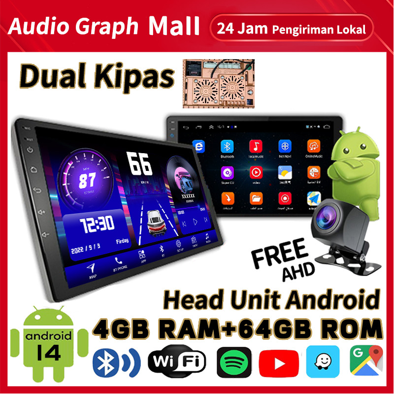 Jual Dual Kipas4G+64G IPS Screen Head Unit 7/9/10 Inch Car Android 14 Navigasi Untuk TOYOTA ...