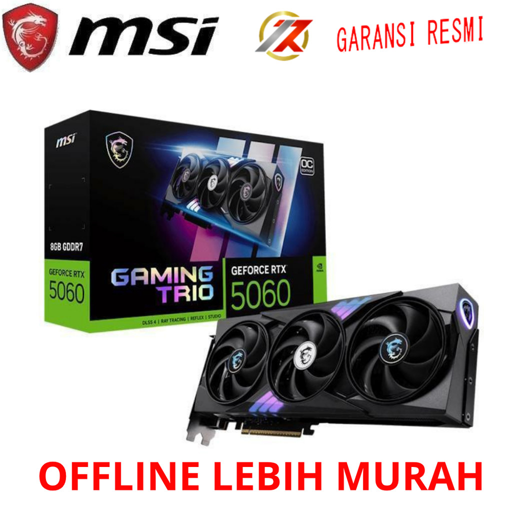 Jual VGA Card MSI RTX 5060 GAMING TRIO OC 8GB GDDR7 | Shopee Indonesia