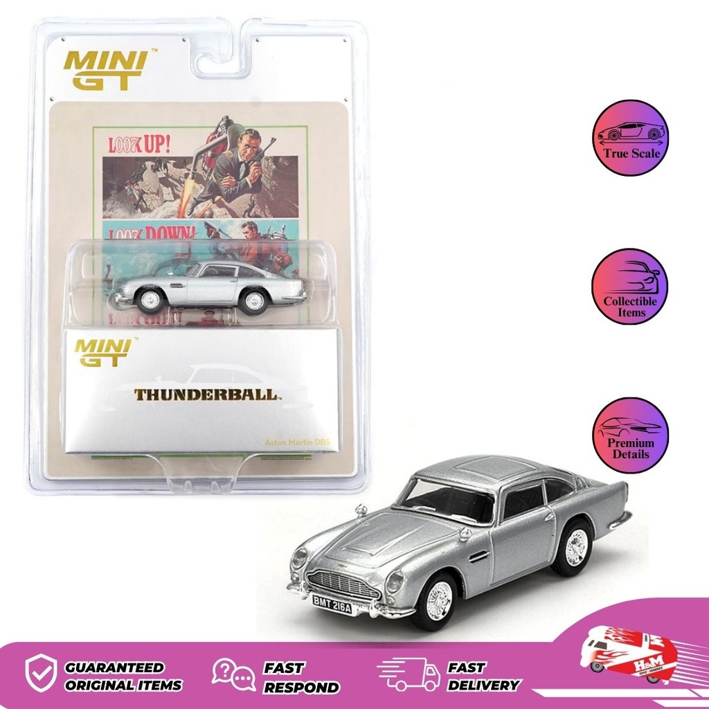 Jual Mini GT 1/64 Aston Martin DB5 James Bond “Thunderball” ENGLISH ...