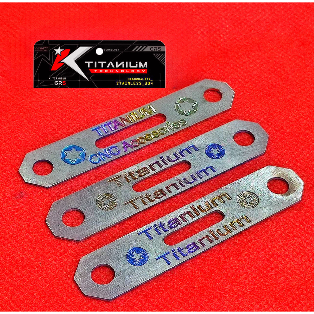 Jual TITANIUM PLAT KLEM BRACKET BRAKET SELANG REM TITANIUM ORIGINAL ...