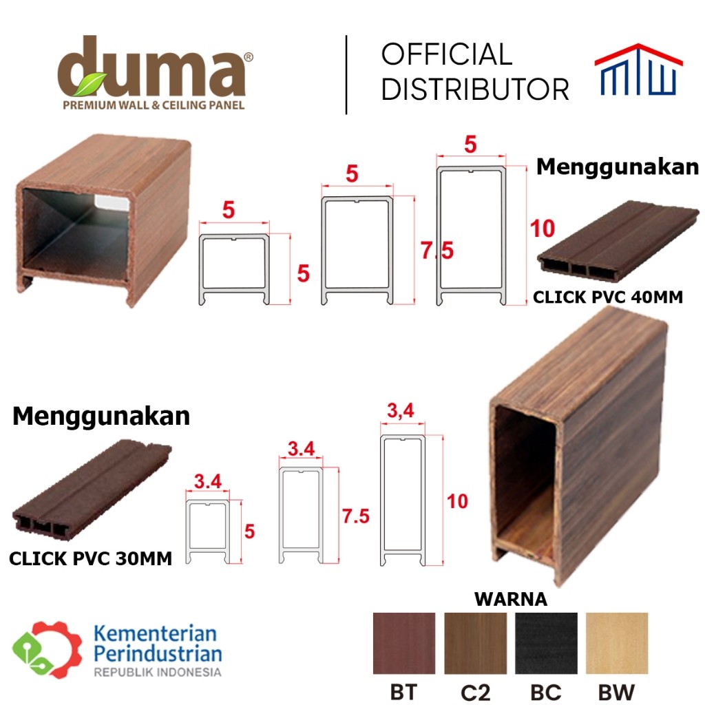 Jual Click On Hollow Kisi-kisi Wallpanel WPC DUMA Motif Kayu Anti rayap ...