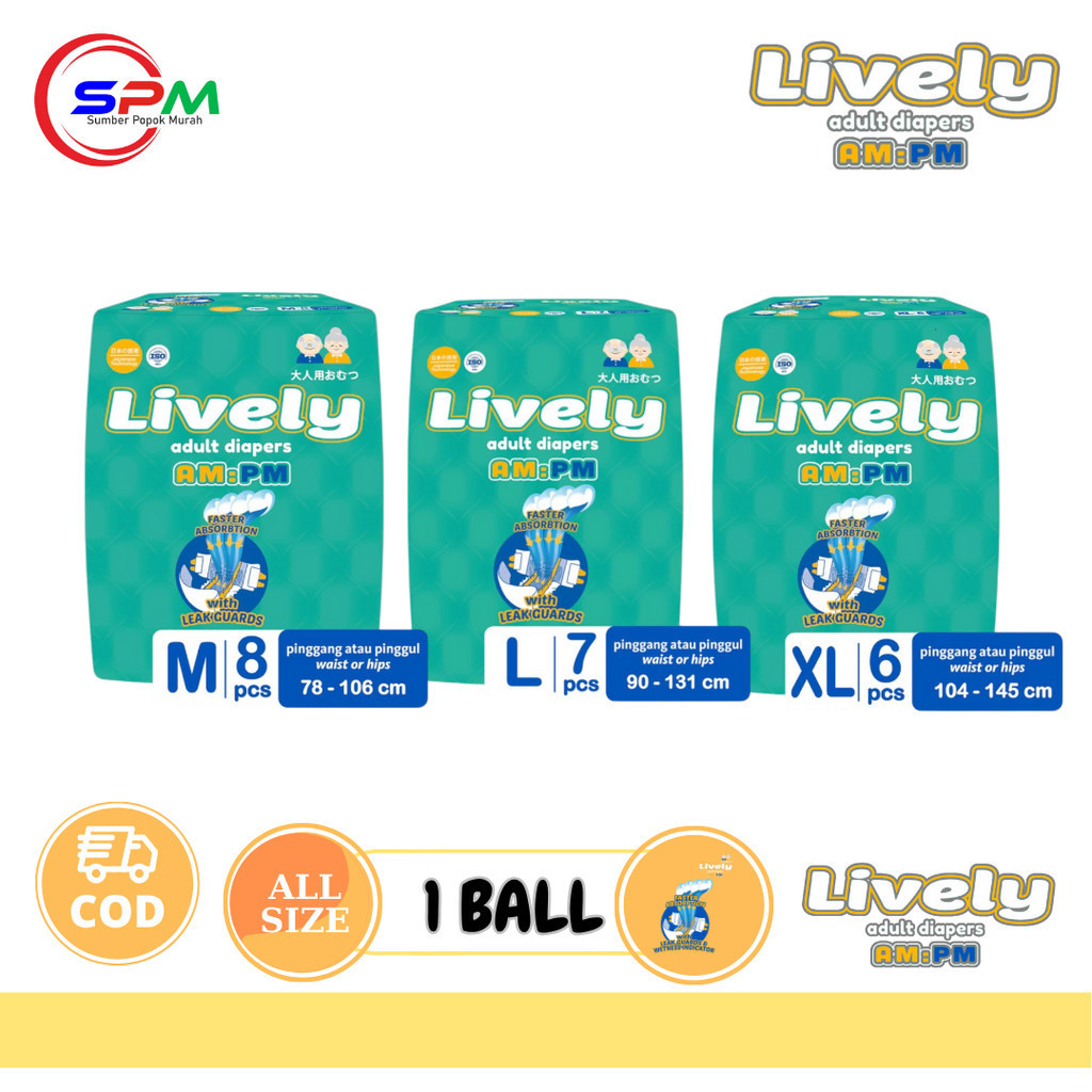 Jual LIVELY 1 BALL SIZE M8/L7/XL6 POPOK PEREKAT DEWASA SIANG MALAM ...