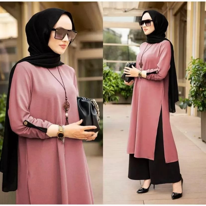 Jual Baju Muslim Kekinian Long Tunik Model Terbaru Bisa Custum Lainya ...