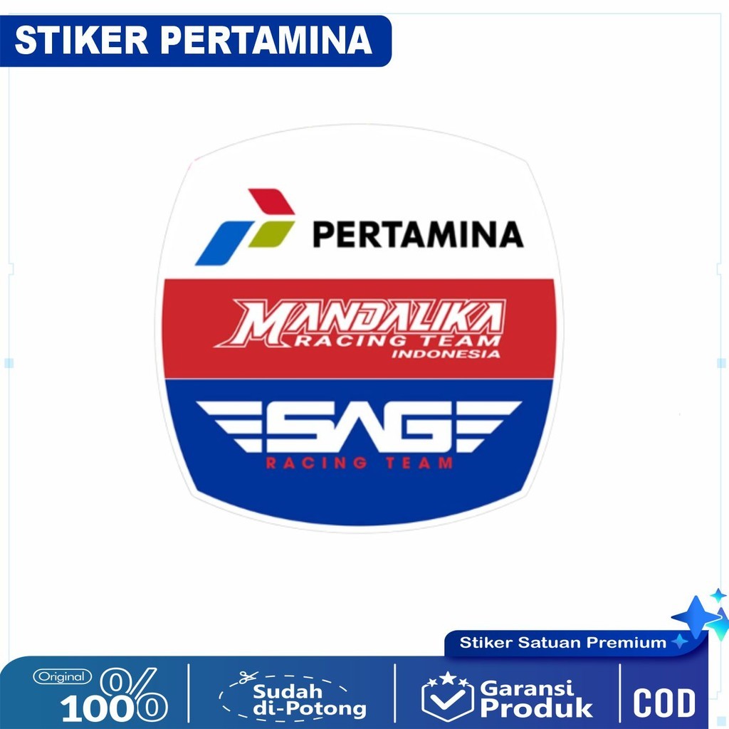Jual Stiker Pertamina SAG Mandalika Racing Team Sticker Racing Ngabers ...