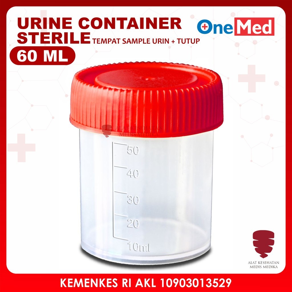 Jual Urine Container Steril 60ml Onemed Pot Urin Krim Salep Cream ...