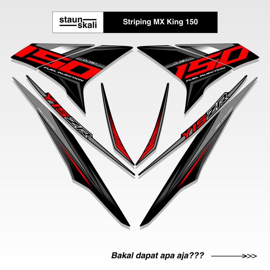 Jual Striping MX King 150 Y15ZR Variasi (79) Sniper Exciter GP Malaysia ...