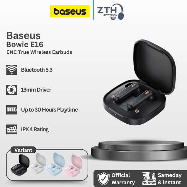 Jual Baseus E16 Bowie TWS True Wireless Bluetooth Earbuds Earphone ...