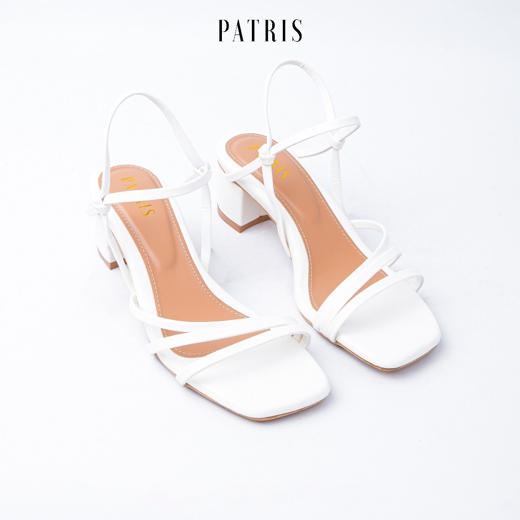 Jual PATRIS Evelyn Sandal Wanita Heels / Hak 5 Cm Putih | Shopee Indonesia
