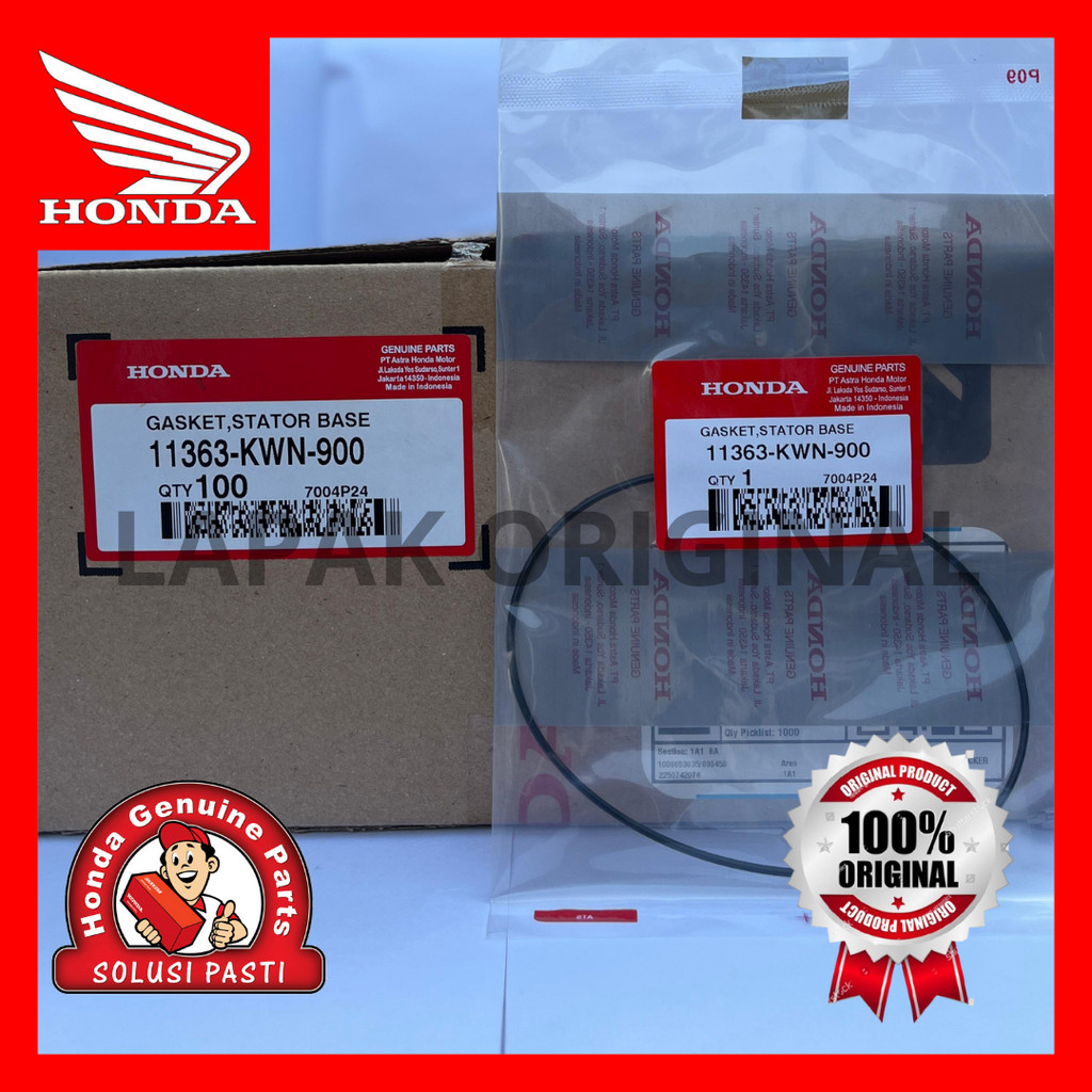 Jual (ORI) 11363-KWN-900 Gasket Stator Base Honda PCX 125 CBU, PCX 150 ...