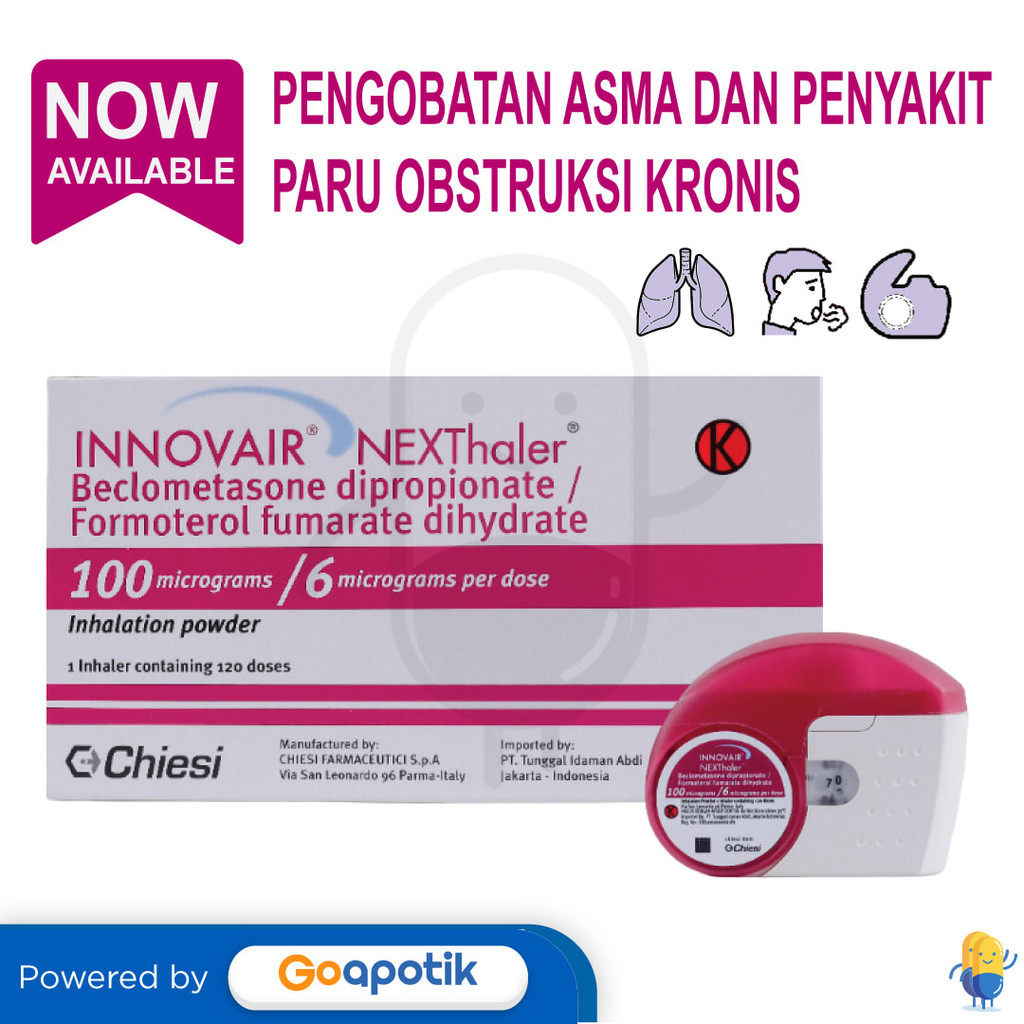 Jual Innovair Nexthaler 100 / 6 Mcg Inhaler 120 Dosis | Shopee Indonesia