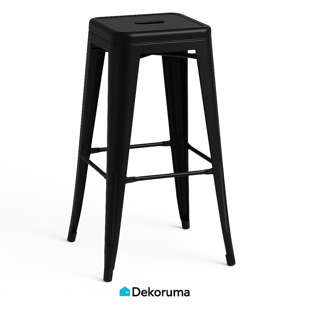 Jual Dekoruma LUTON Kursi Bar / Bar Stool / Kursi Cafe Tinggi - Hitam ...