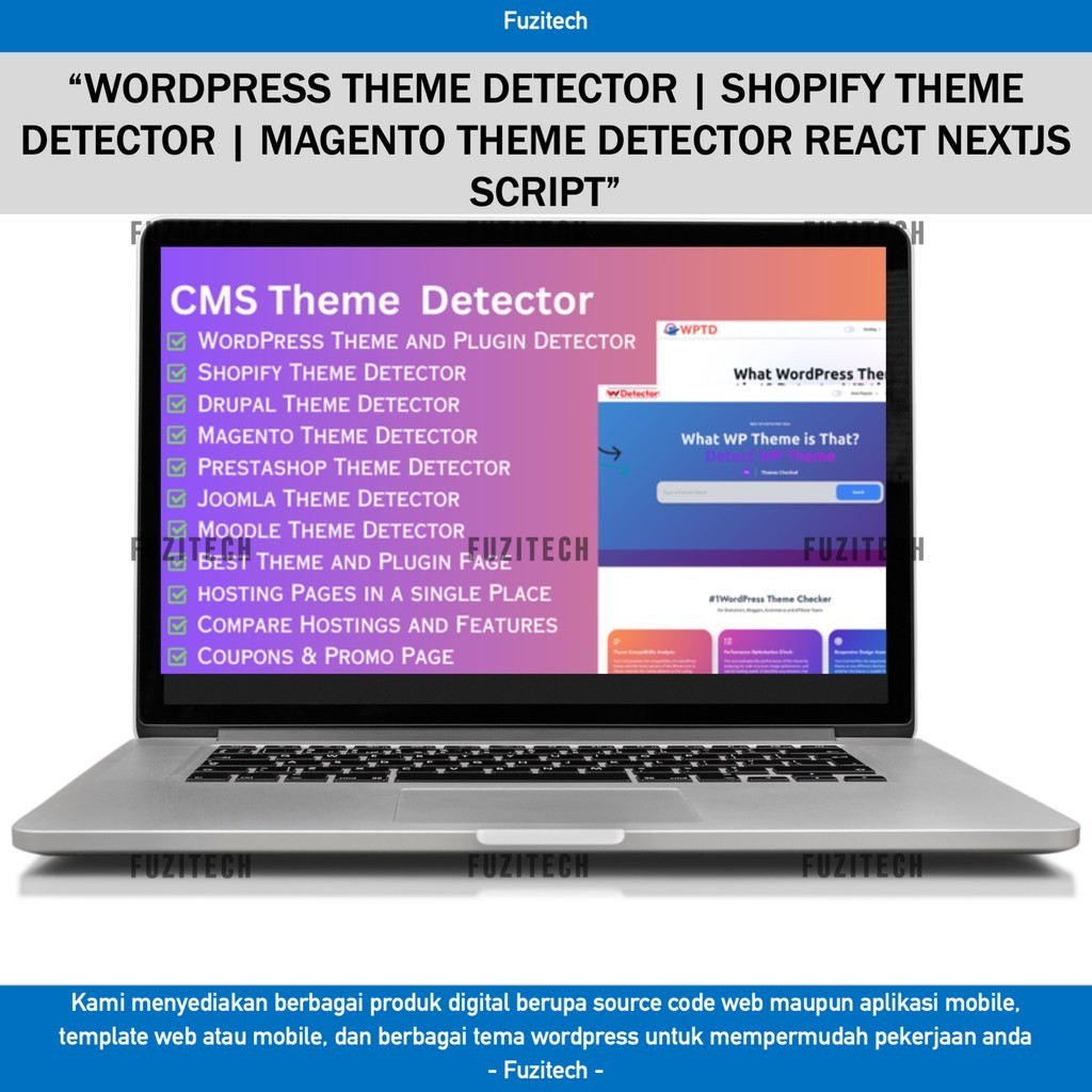 Jual SOURCE CODE APLIKASI WEB WORDPRESS THEME DETECTOR | SHOPIFY THEME ...