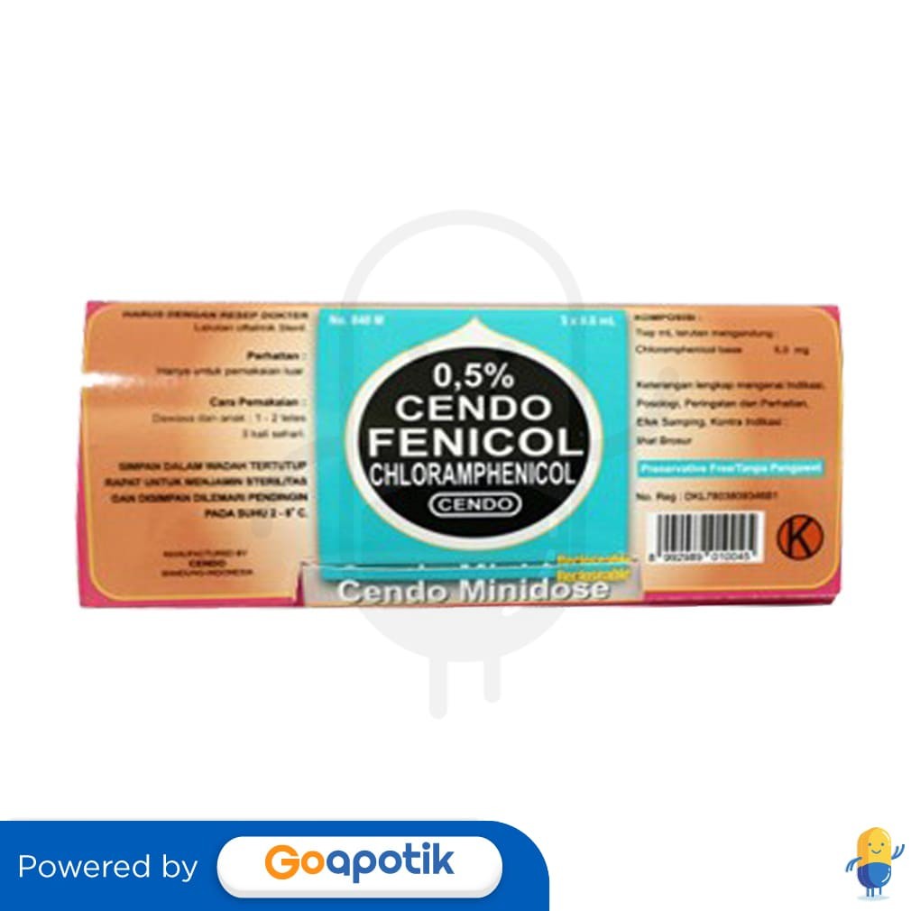 Jual Cendo Fenicol 0,50 % Tetes Mata Box 5 X 0,6 Ml Minidose | Shopee ...