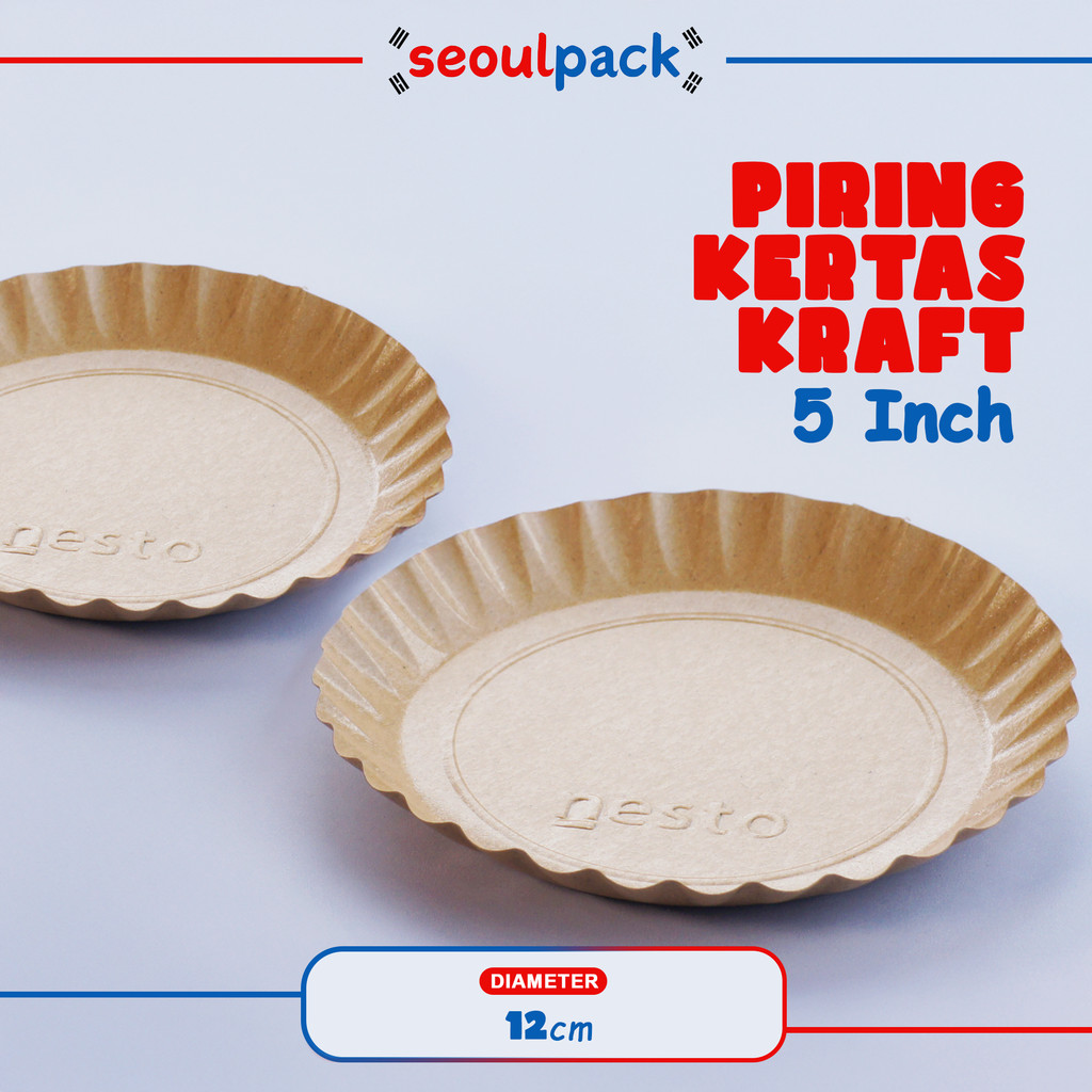 Jual Piring Kertas Kraft 5in (10pcs) - Piring Pesta, Piring Kue, Paper Plate, Piring Kraft ...