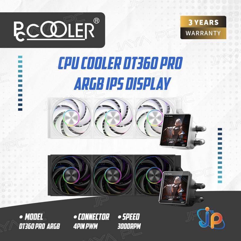 Jual PCCOOLER DT360 Pro ARGB - Liquid CPU Cooler Fan 360mm IPS LCD Display | Shopee Indonesia