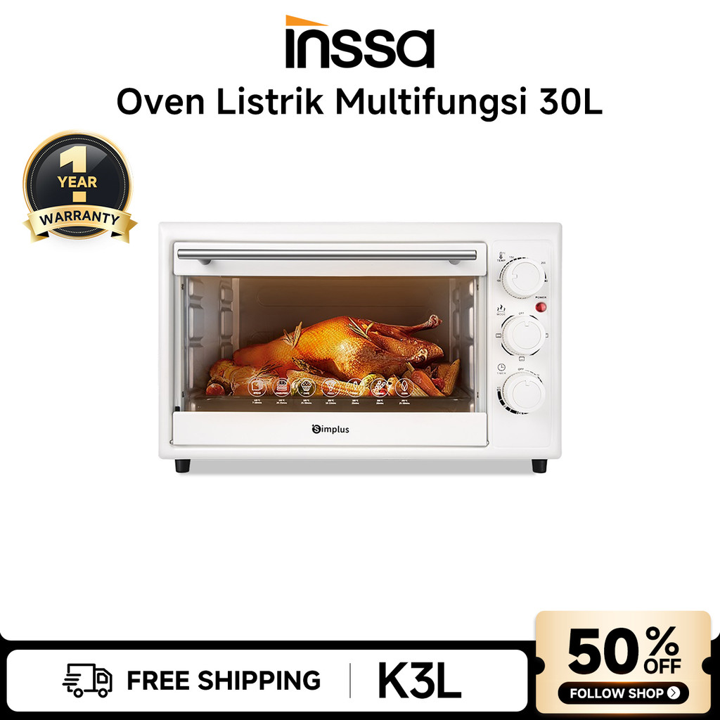 Jual INSSA X Simplus Oven Listrik dengan Kapasitas Besar 30L Multifungsi Pembakaran | Shopee ...
