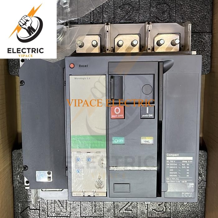 Jual MCCB SCHNEIDER NS800N 4P 800A 50KA KOMPLIT MOTORIZED UVT AUX ORIGINAL | Shopee Indonesia