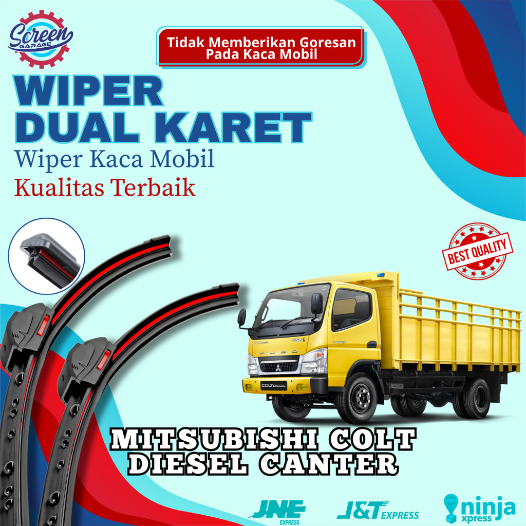 Jual 1 SET Wiper Dual Blade Mobil Mitsubishi Truk Colt Diesel Canter ...