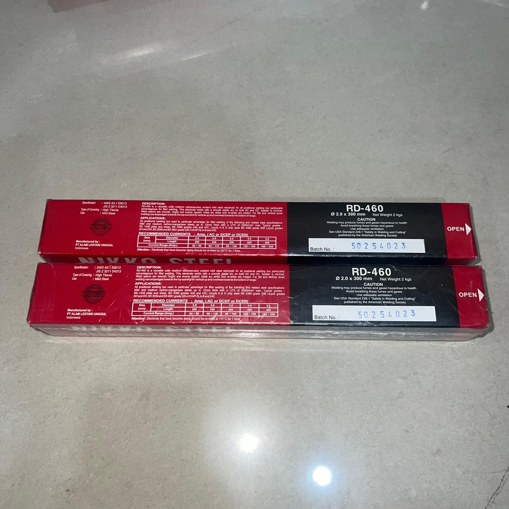 Jual (2 KG) KAWAT LAS RD 460 2MM X 300 MM | PAKAN LAS 460 2 MM X 300 MM NIKKO STEEL | Shopee ...