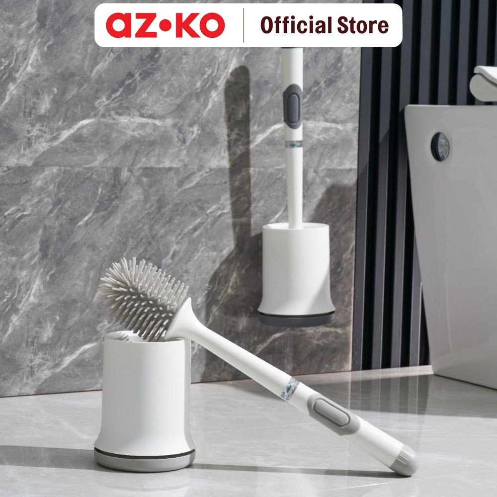 Jual AZKO Proclean Sikat Toilet Dengan Dispenser Sabun Bathroom Brush ...