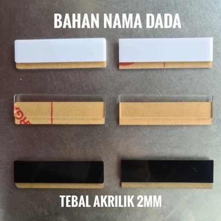 Jual BAHAN NAMETAG POLOSAN / NAME TAG KOSONG / BAHAN NAME TAG ?BAHAN ...