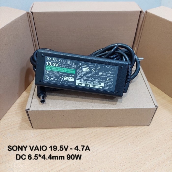 Jual Adaptor charger laptop Sony VAIO original 19.5V-4.7A JARUM new ...