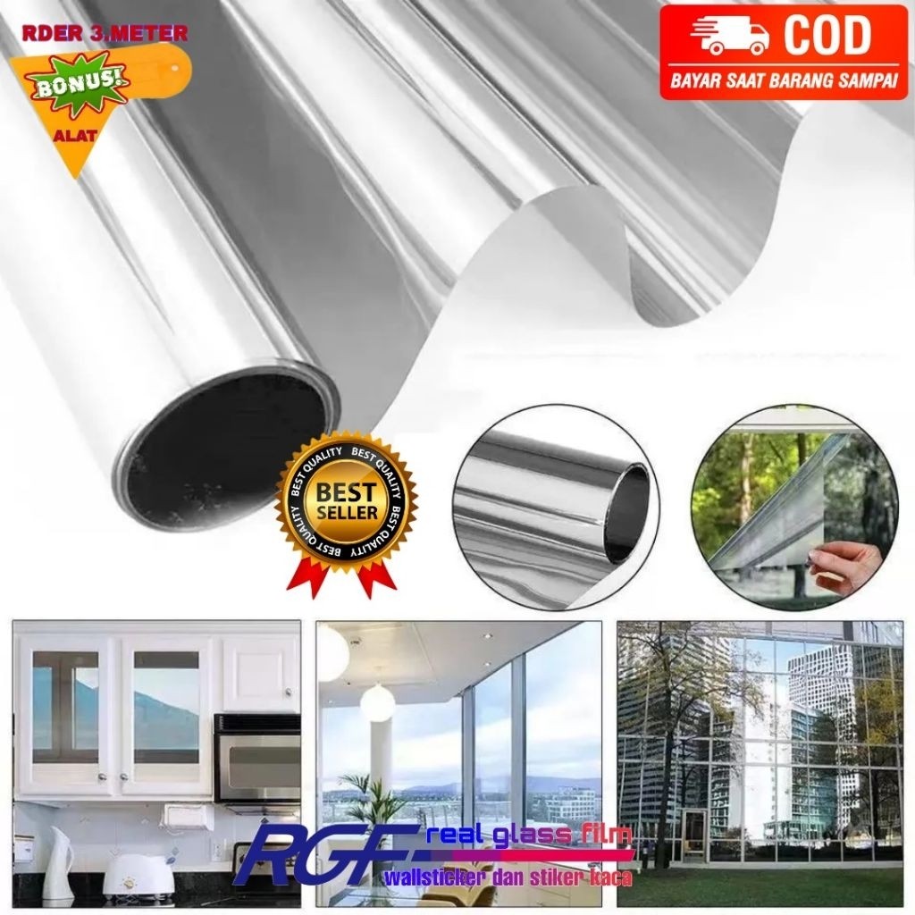 Jual sticker one way kaca film jendela rumah gedung miror cermin ...