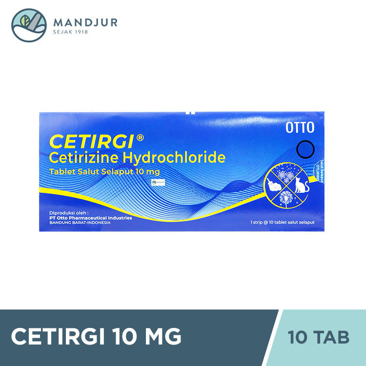 Jual Cetirgi 10 mg 10 Tablet - Obat Pilek Alergi dan Urtikaria | Shopee ...