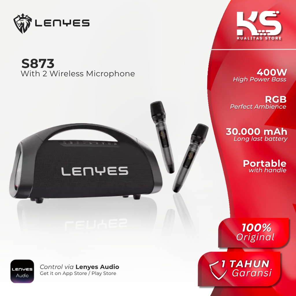 Jual LENYES 400W Outdoor Speaker Karaoke KTV Party Extra Bass 5.3 Bluetooth Subwoofer TWS IPX6 ...