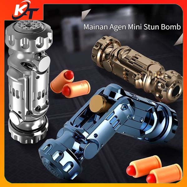 Jual Mini Shock Bomb Toy Pistol Model Gun Rotary Decompression Toy ...
