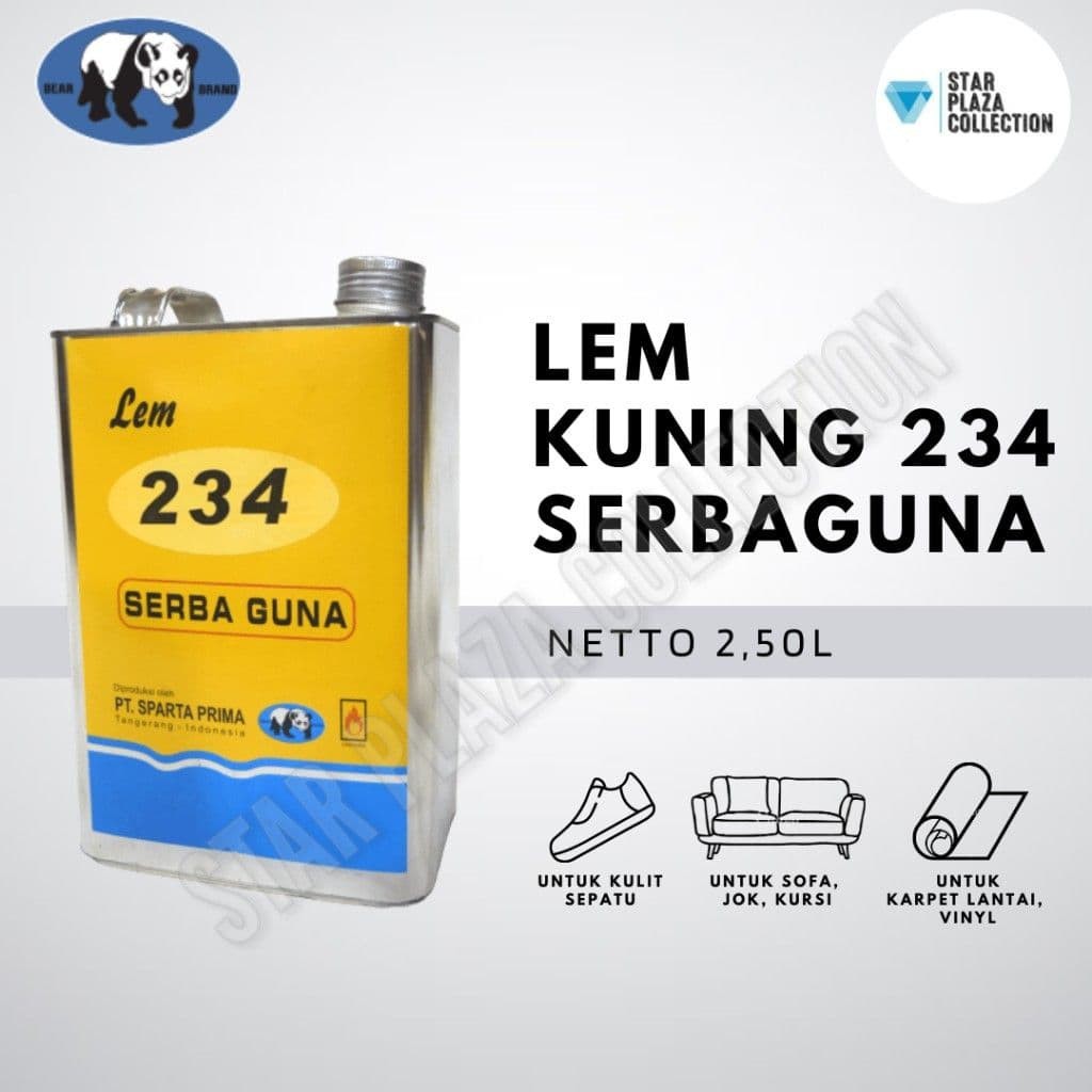 Jual Lem Kuning Aibon 234 Serba Guna 1 GALON - Isi 2,5L (Kulit Sofa ...