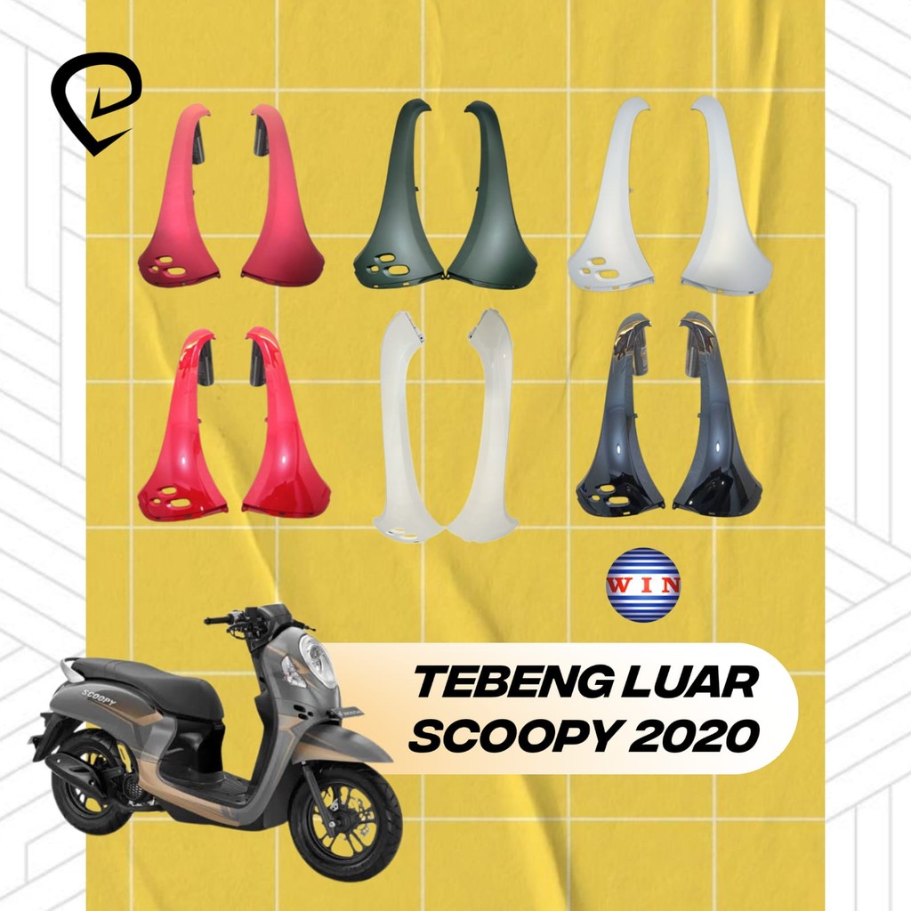 Jual Win - Tebeng Luar Scoopy K2F Prestige 2020 - 2024 Warna Merah Doff ...