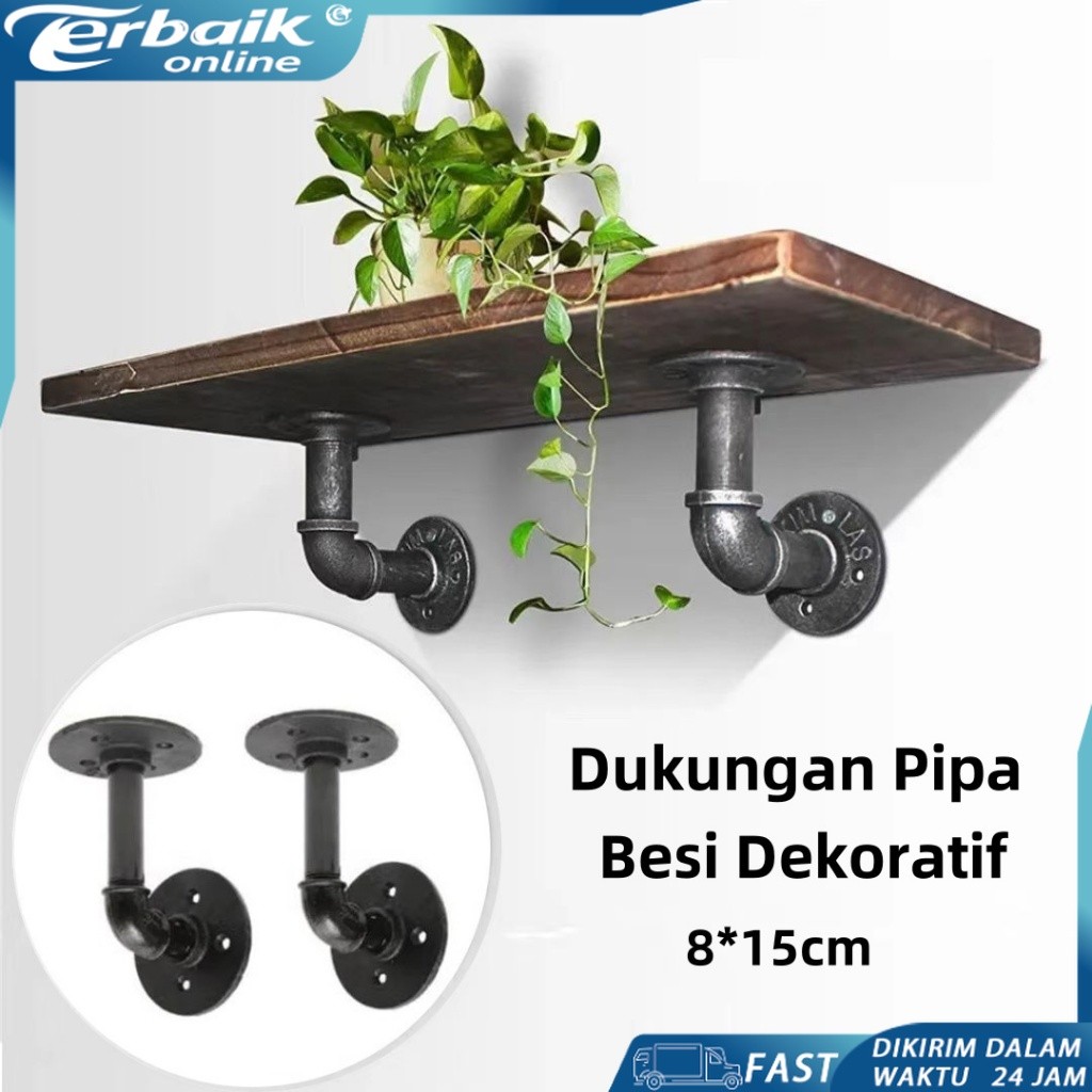 Jual Multifungsi Bracket Rak Vintage Retro 8x15cm, Besi Industrial ...