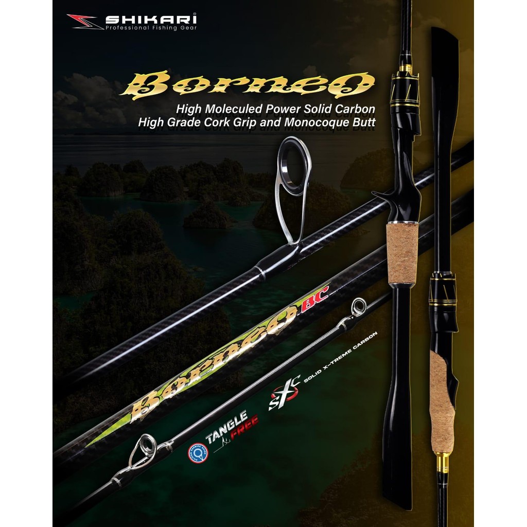 Jual Joran Pancing Shikari Borneo Spinning dan Casting Panjang 180cm ...