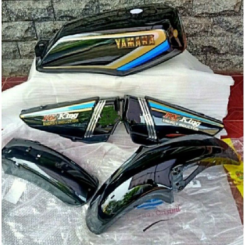 Jual Tangki Set Spakbor Box Aki Motor Yamaha Rx King Hitam Striping ...