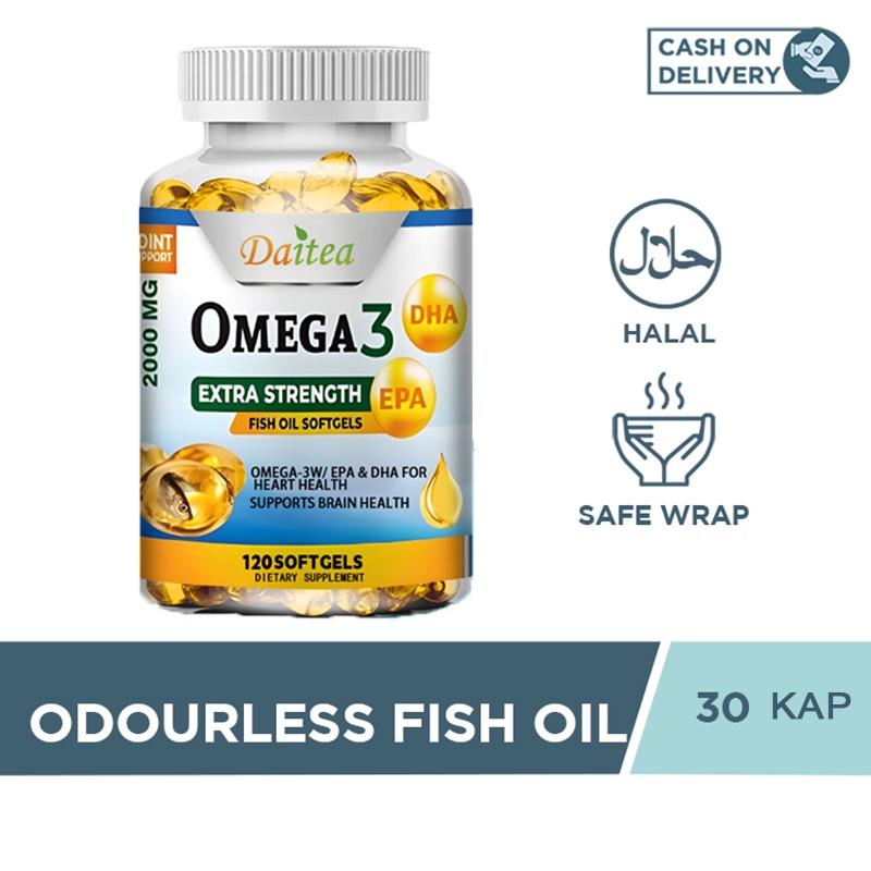 Jual Omega-3 2000mg 100 kapsul - fish oil minyak ikan otak jantung ...