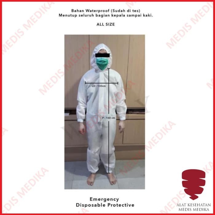 Jual Hazmat Suite Baju APD Alat Pelindung Diri Baju Coverall Waterproof ...