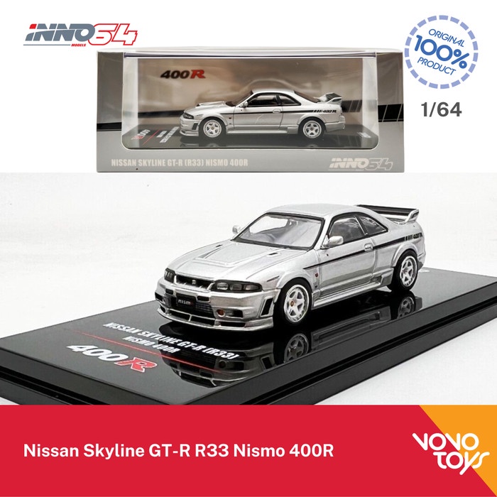 Jual Inno 1/64 Nissan Skyline GT-R R33 Nismo 400R Silver Inno64 ...