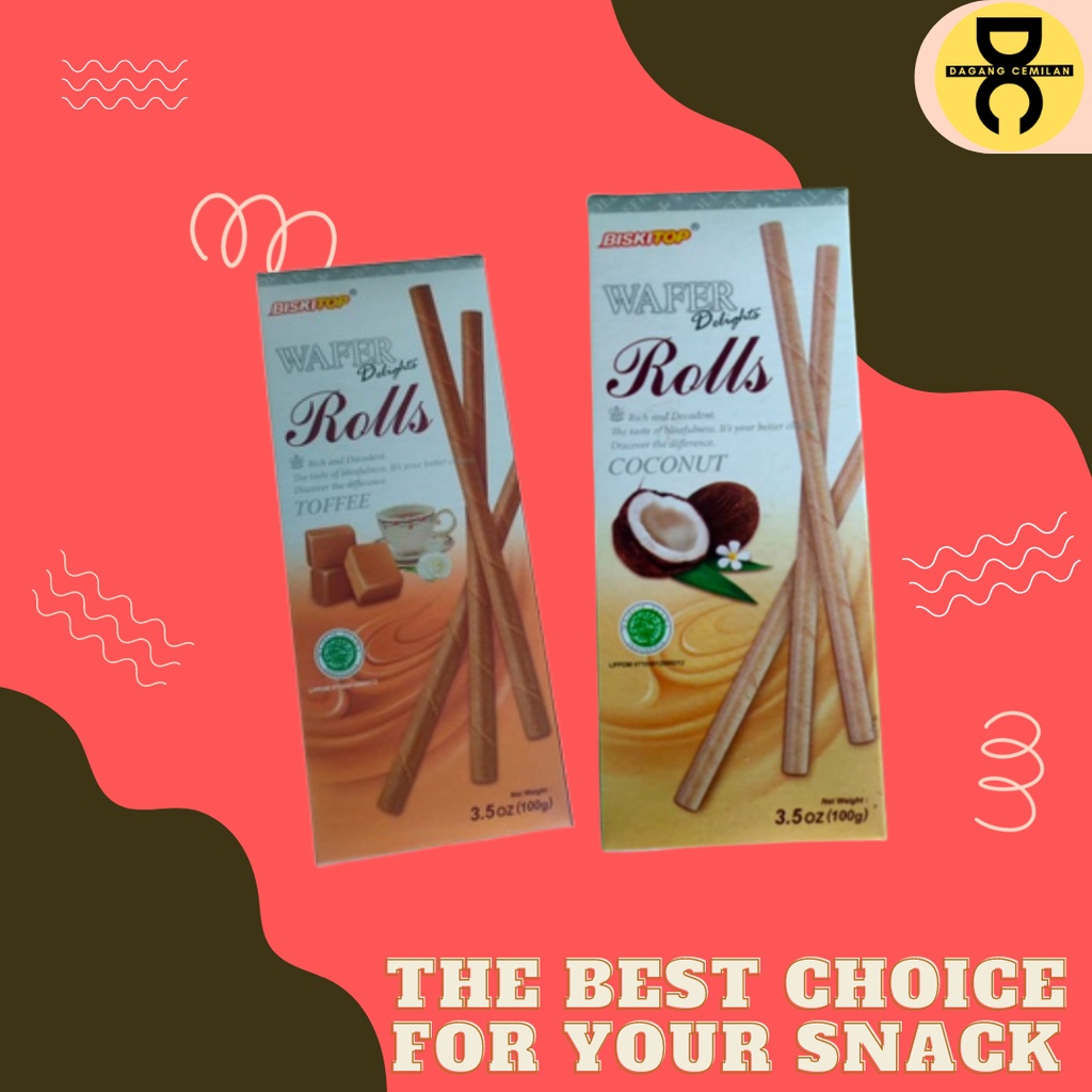 Jual DC - BISKITOP WAFFER DELIGHTS ROLLS BOX 100g Biskuit Anak Dewasa ...