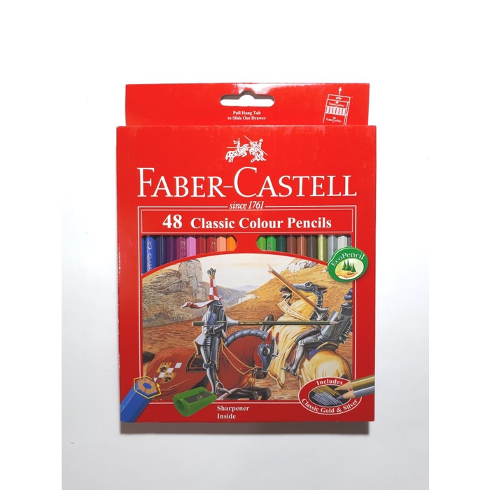 Jual FABER CASTELL 48 CLASSIC COLOUR PENCILS ( 1 SET ) | Shopee Indonesia