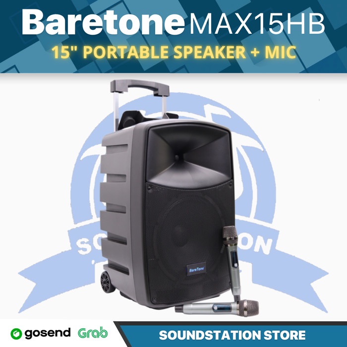 Jual BARETONE MAX15HB 15" Portable Speaker | Spiker Aktif + Mic ...