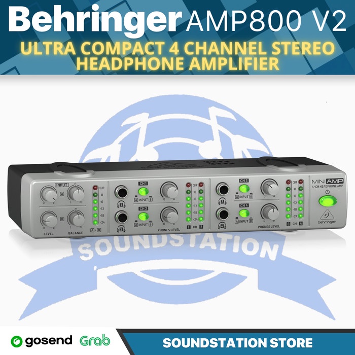 Jual BEHRINGER AMP800 V2 Ultra Compact 4 Channel Stereo Headphone ...