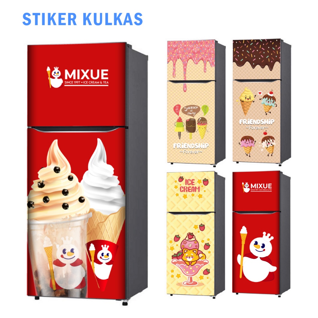 Jual Stiker Kulkas 1 Pintu dan Sticker Kulkas 2 pintu Ice Cream ...