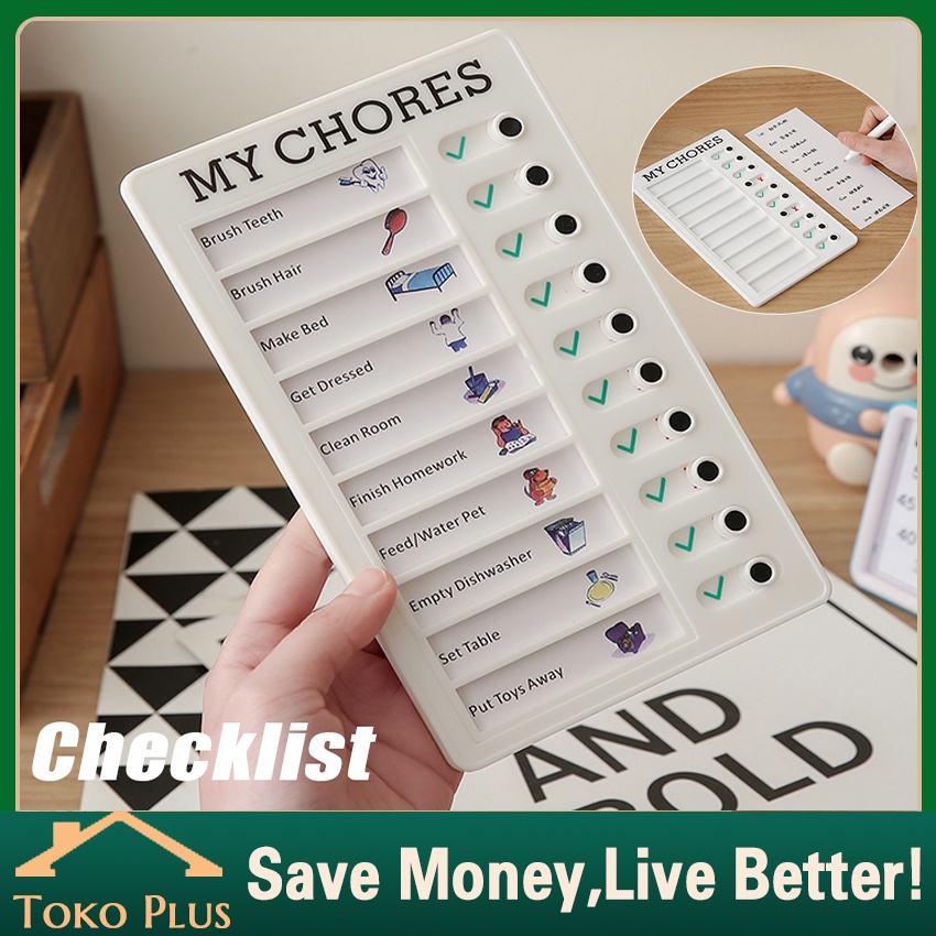 Jual Papan Checklist My Chores, Papan Jadwal Belajar, Papan to Do List | Shopee Indonesia