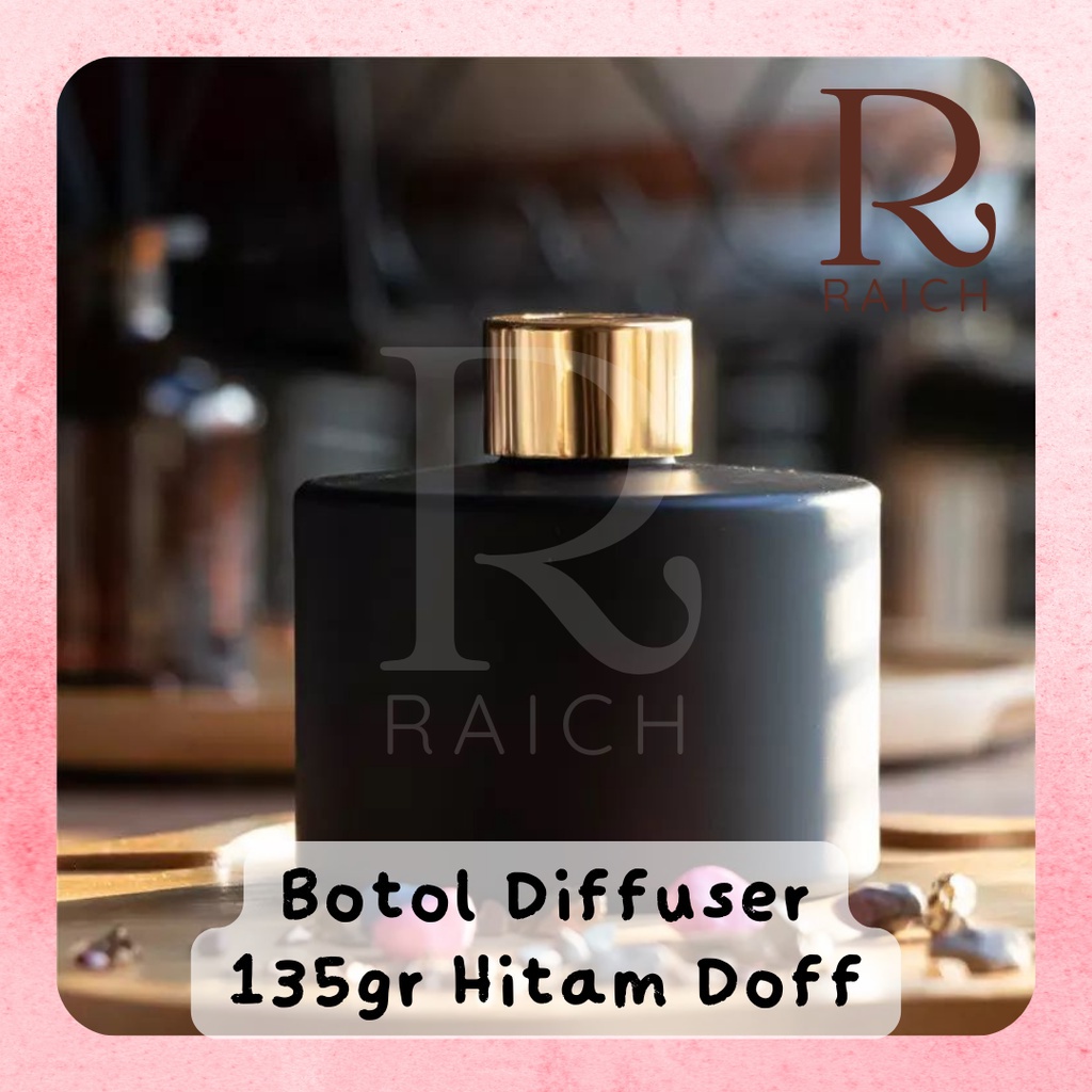 Jual 135gr HITAM DOFF Botol Reed Diffuser Tidak Transparan Kaca Estetik ...