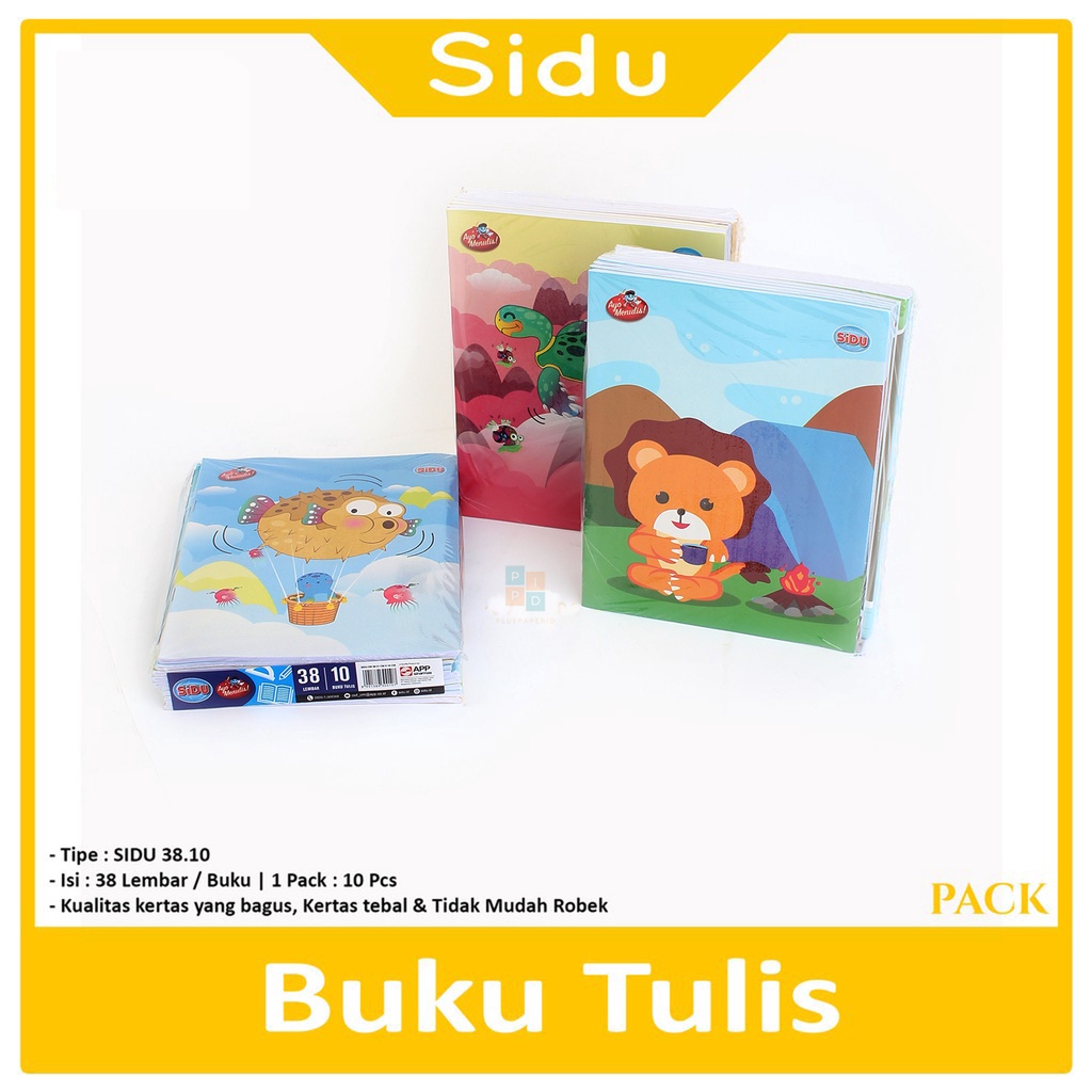 Jual SIDU - Buku Tulis Garis 38 Lembar Varian - Pack | Shopee Indonesia