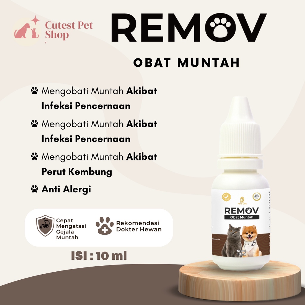 Jual REMOV Obat Tetes Muntah Akibat Infeksi Pencernaan dan Stress Untuk ...